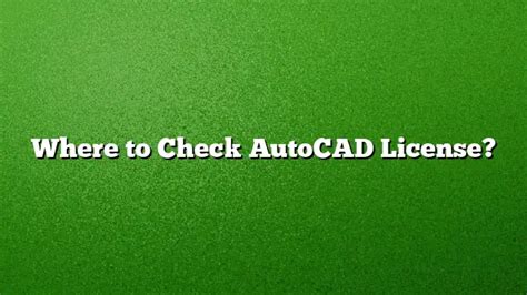 Where To Check Autocad License Canadacad Ca
