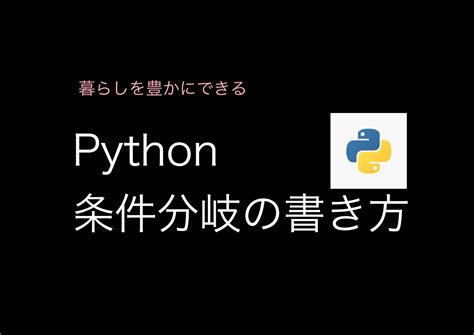 Pythonの条件分岐の説明