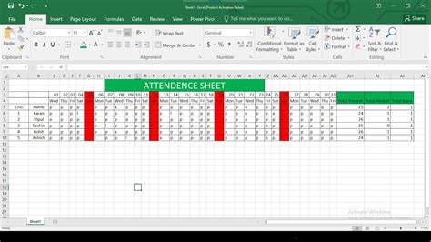 Attendence Sheet In Excel Begginer Attendence Sheet For Employee In Attendence Sheet In Excel Begginer Attendence Sheet For Employee In