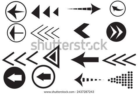 Swipe Arrow Icon Set Swipe Buttons Stock Vector Royalty Free