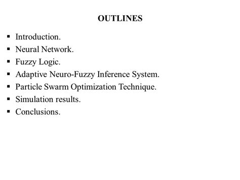 A Presentation On Adaptive Neuro Fuzzy Inference System Using Particle