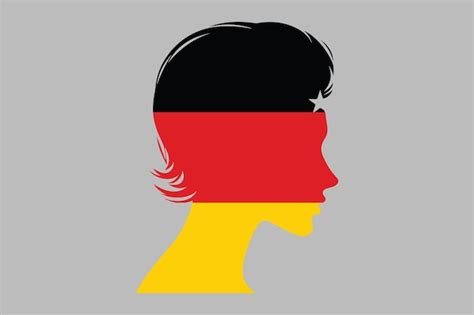Premium Vector Germany Flag And Girls Shape Germany Flag Vector