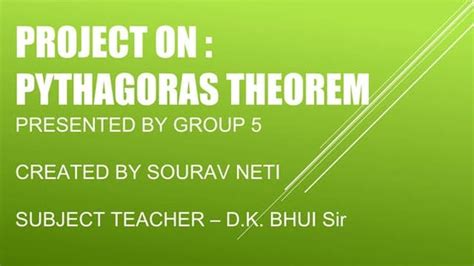 The Pythagorean Theorem Ppt Physics Science The Pythagorean Theorem Ppt Physics Science