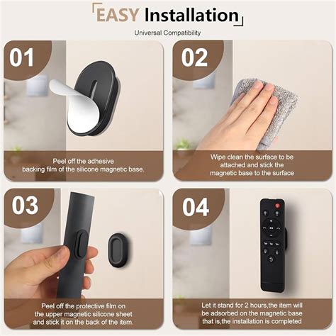 Remote Holder Wall Mount 4 Pack Magnetic Remote Control Holder Self