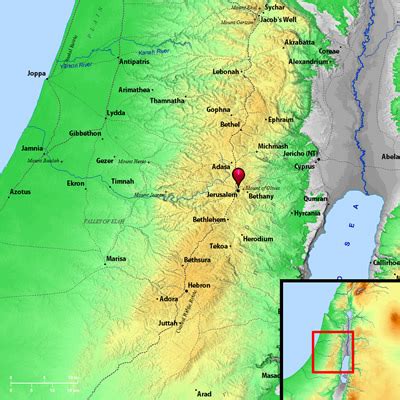Bible Map Mount Zion Jerusalem