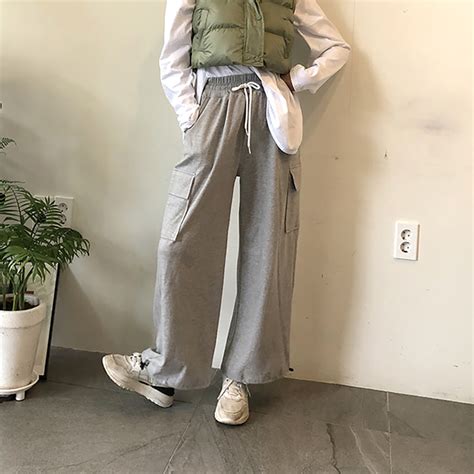 무지 조거팬츠 트레이닝바지 밴딩 츄리닝 바지 카고팬츠 에이블리