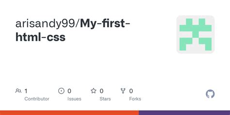 GitHub Arisandy My First Html Css