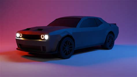 Low Poly Dodge Challenger Hellcat Modular Cars By Phabulousphantom