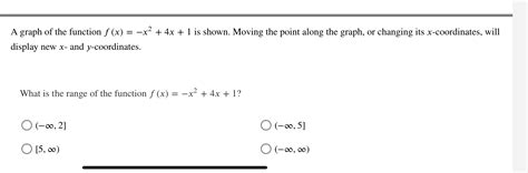 solved a graph of the function f x −x2 4x 1 is shown