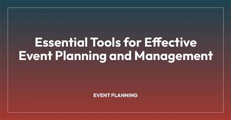 Essential Tools For Effective Event Planning And Management • Event Management Evm Institute