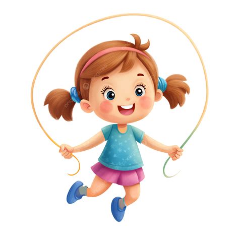 Clip Art De Niña Saltando Feliz