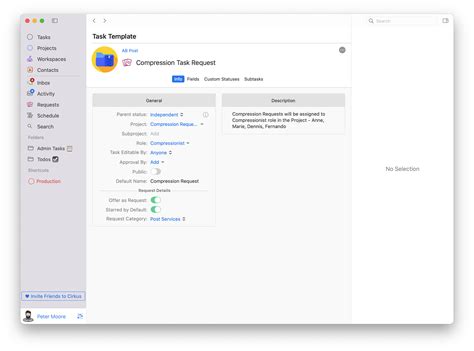 Subtasks Cirkus Support