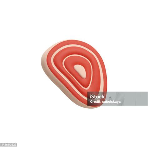 고기 스테이크 또는 쇠고기 또는 양고기의 생 대리석 필레 사실적인 벡터가 분리되어 있습니다 3차원 형태에 대한 스톡 벡터 아트 및 기타 이미지 Istock