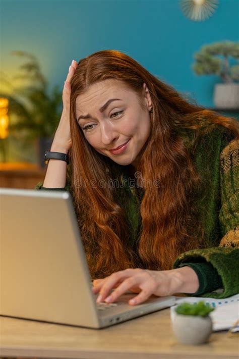 Frustrated Business Woman Having Software Problems With Laptop Error Or Mistake Virus