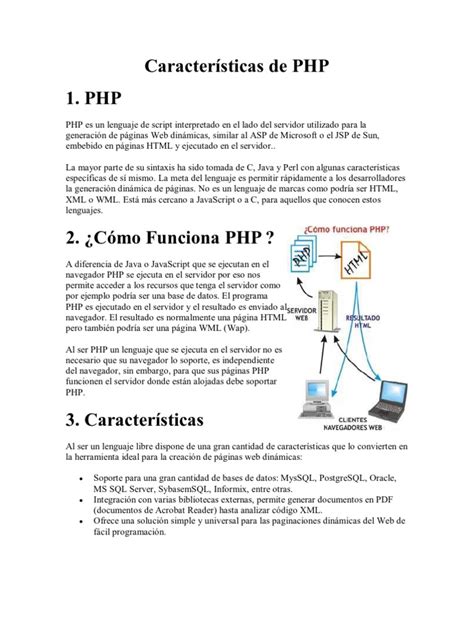 Caracteristicas De Php Pdf Pdf