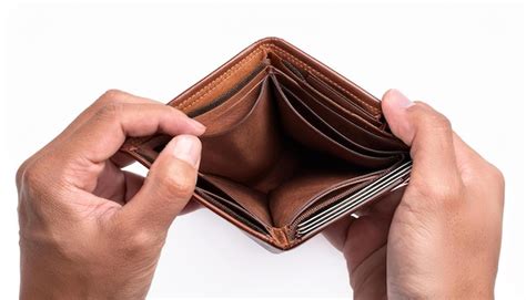 Empty Wallet Held By Hands Financial Crisis Broke No Money Budget