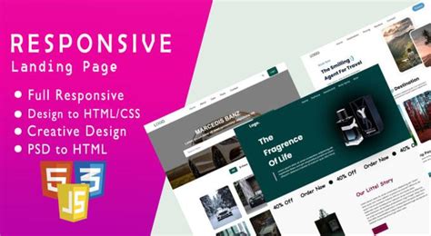 Shakhawat Hossain On Linkedin Shakhawat5037 I Will Design Modern Responsive Html Css Landing Page