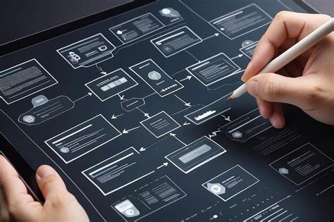 premium ai image ux ui flowchart application development prototype