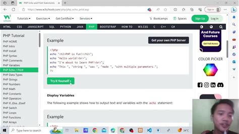 Tutorial Php Dasar Youtube