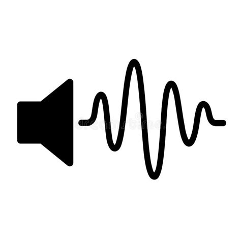 Sound Wave Icon Vector Illustration Audio Signal Waveform Graphic Equalizer Music Stock Vector