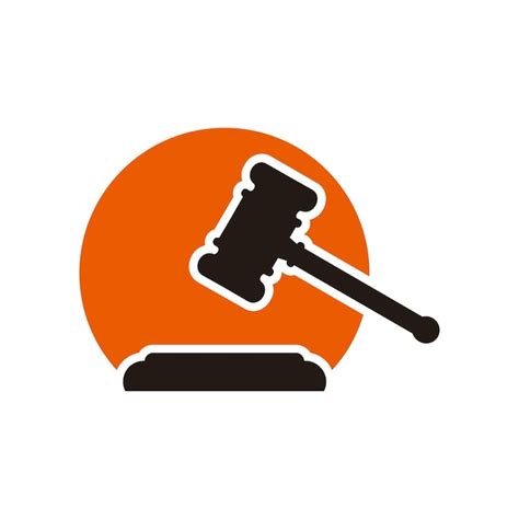 Premium Vector | Court judge hammer vector logo icon