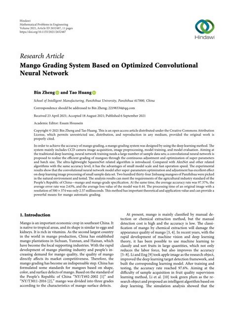 Pdf Mango Grading System Based On Optimized Convolutional Dokumen Tips