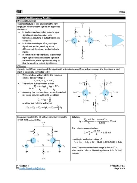 fundamentals of mixed signals and sensors pdf operational amplifier