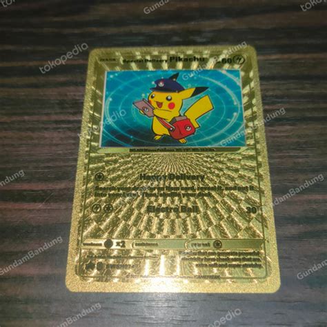 Jual Raichu Pikachu Pokemon Tcg Gold Plated Coating Card Special