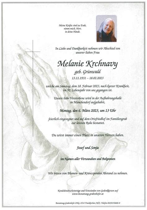 Krchnavy Melanie Bestattung Grabenhofer