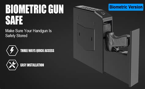 Gun Safe For Pistols Biometric Fingerprint Smart Slider Handgun Safe