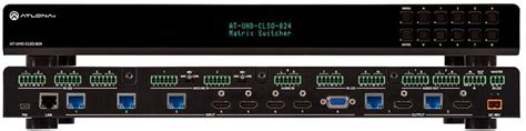 atlona at uhd clso 824 8 2 2 hdmi hdbaset vga matrix switcher with audio