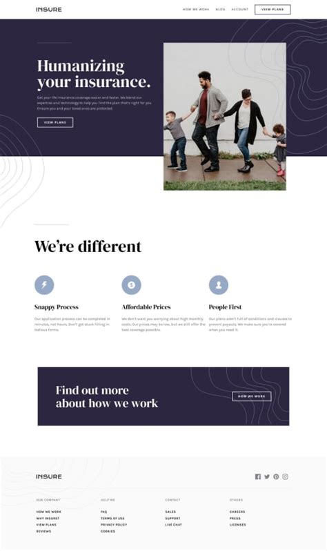 Frontend Mentor Insure Landing Page Tailwindcss Coding Challenge Solution