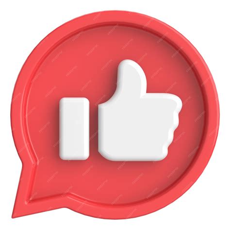 premium photo like button like icon 3d illustration