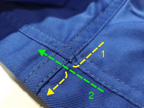 Existing Row Of Topstitching Severed By Needle Rsewing