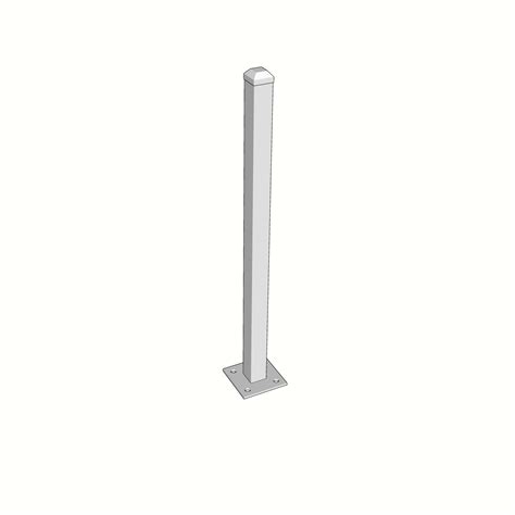 Flange Fence Post 65 X 65 X 2 5mm Sd Aluminium