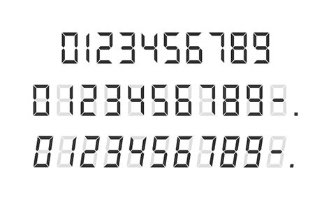 Premium Vector Calculator Electronic Numbers Set Digital Display Symbols