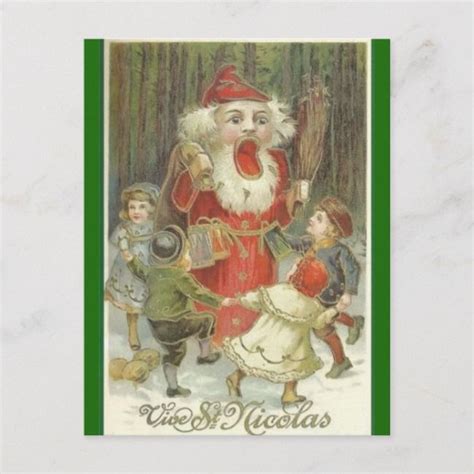 Creepy Nutcracker Postcard Zazzle Vintage Christmas Christmas