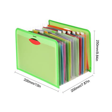 Expanding File A4 12 Pockets Folder Office School Vicedeal