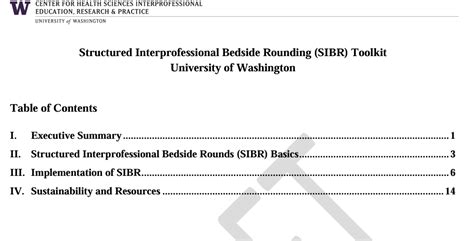 Structured Interprofessional Bedside Rounds Sibr Resources Collaborate