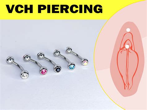 Nefertiti Piercing Titanium Vch Piercing Curved Bar With Gem Etsy 日本