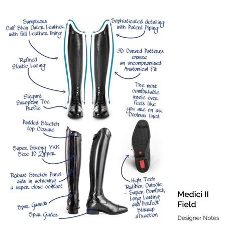 Tredstep Medici Ii Field Boot Black Short Height Tredstep M2tf