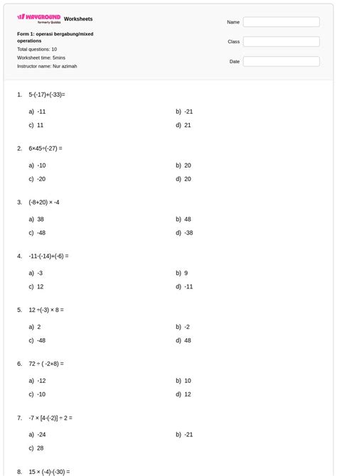 50 Math Worksheets For Grade 1 On Wayground Free And Printable
