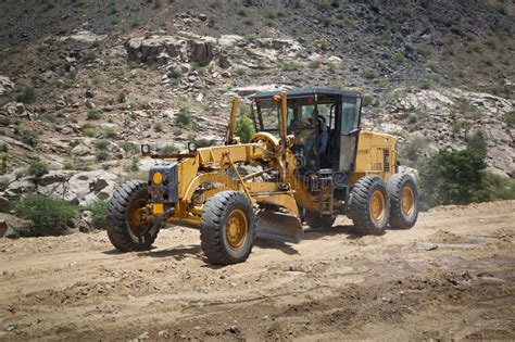 Construction Machine Motor Grader During Road Editorial Photo Image Of Operator Grader 375935771