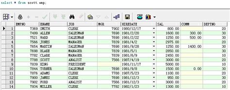 Oracle 11g安装样例scott用户数据结构及说明 程序员大本营