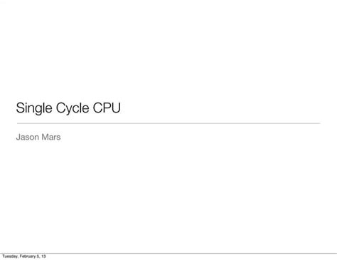Single Cycle Cpu Pdf