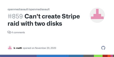 can t create stripe raid with two disks · issue 859 · openmediavault