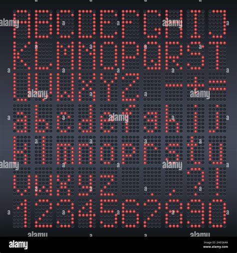 Colorful Red Led Display Against Dark Background Stock Vector Image And Art Alamy