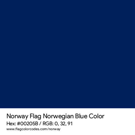 Norway Flag Color Codes