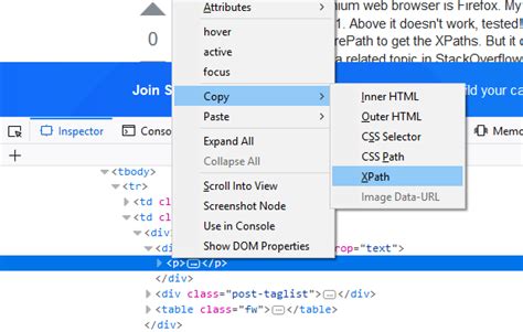 Selenium How To Take Absolute And Relative Xpaths From Firefox 580