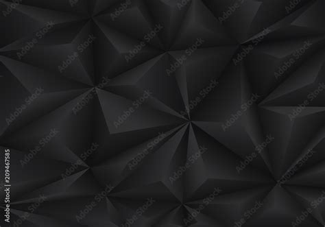 Abstract Black Triangle Polygon Pattern Background Texture Vector